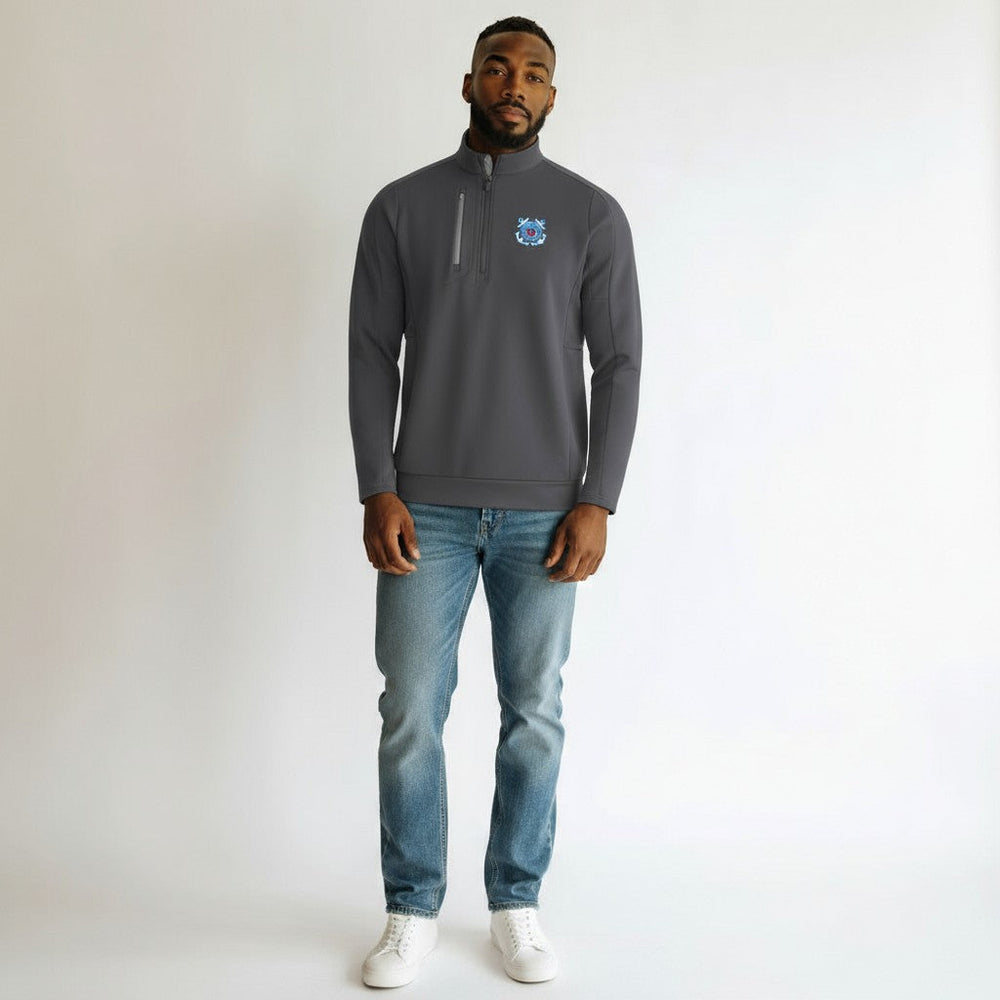 U.S. Coast Guard Men's Generation 1/4 Zip Pullover (Carbon/Silver ...