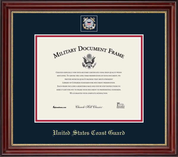 U.S. Coast Guard Masterpiece Medallion Certificate Frame (Horizontal)*